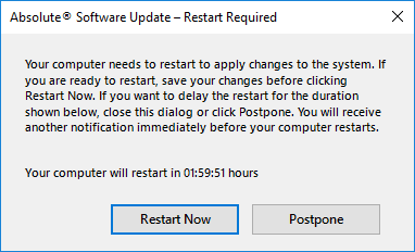 User prompted to restart device following agent activation on BitLocker ...