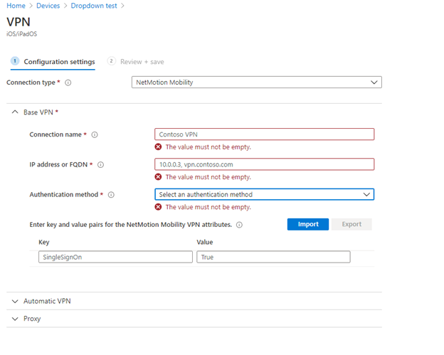 Creating An Absolute Secure Access Profile In Intune