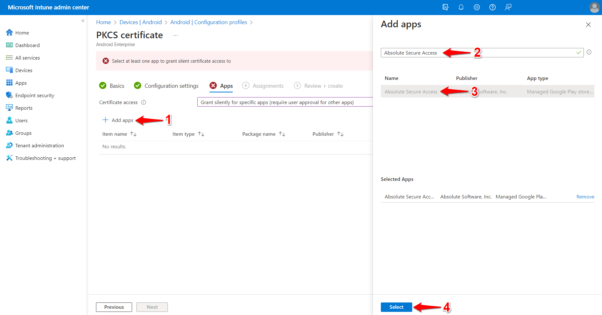 Android Intune Creating A User Initiated Vpn Profile With Certificate Authentication
