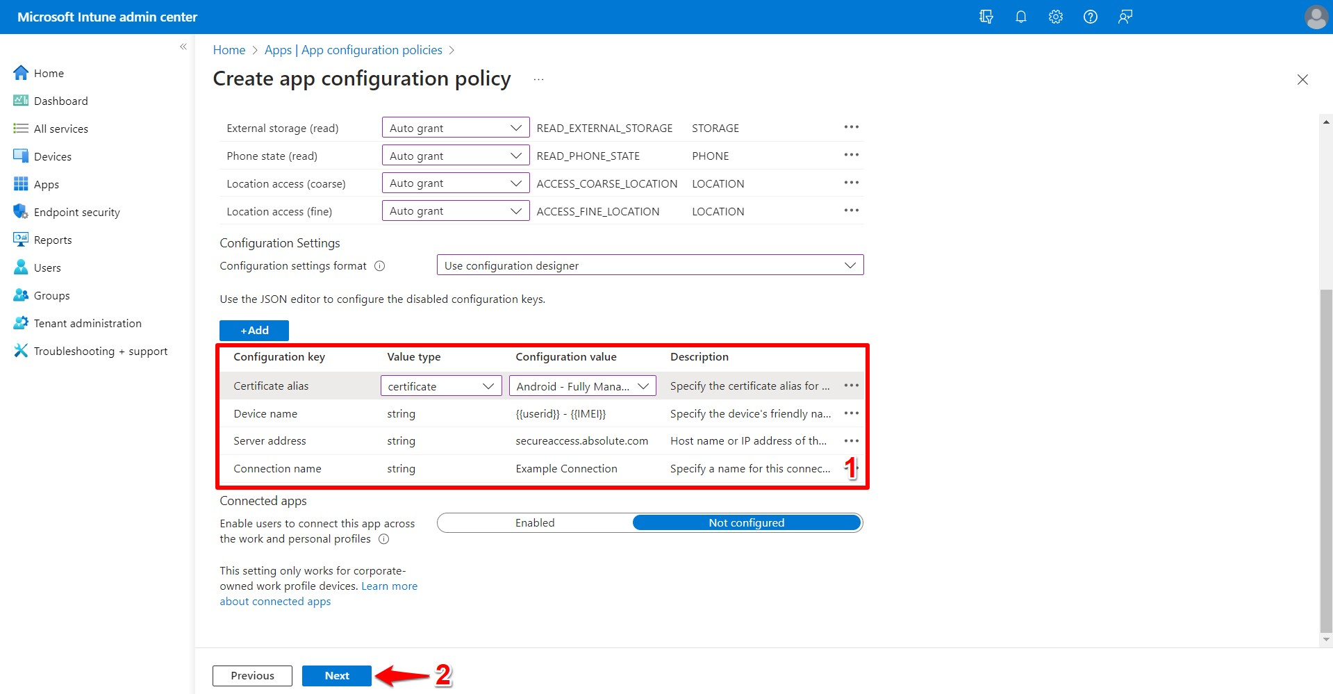 Android Intune Creating A User Initiated Vpn Profile With Certificate Authentication