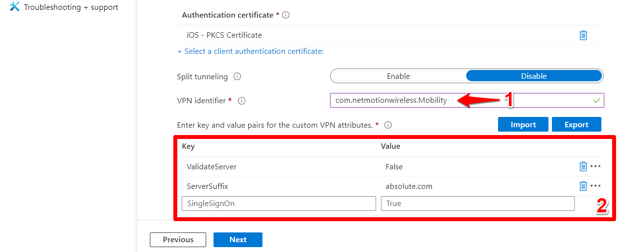 iOS/iPadOS: Intune - Creating a Per-App VPN Profile with Certificate ...