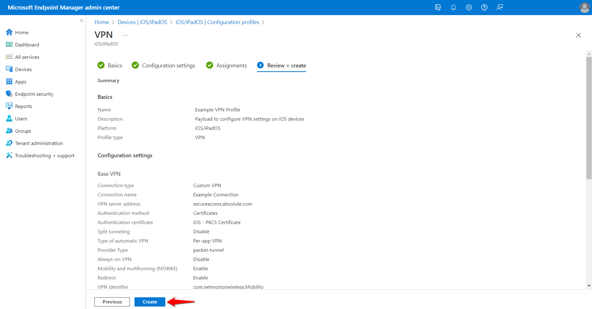 iOS/iPadOS: Intune - Creating a Per-App VPN Profile with Certificate ...