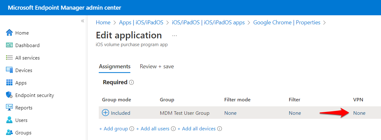 iOS/iPadOS: Intune - Creating a Per-App VPN Profile with Certificate ...