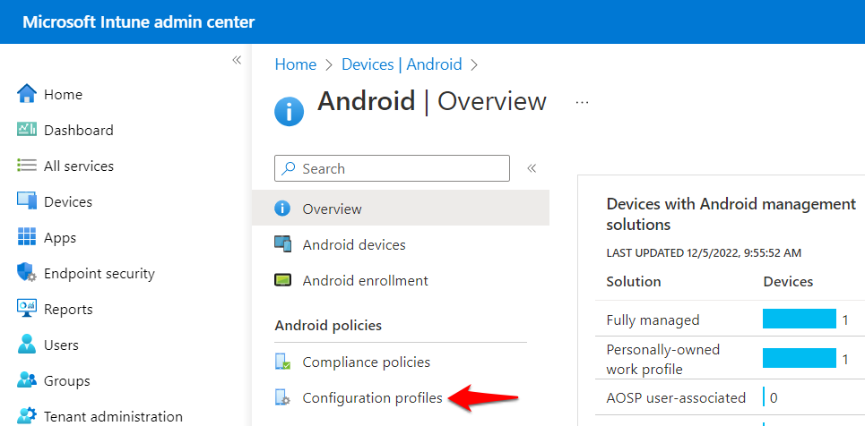 Android: Intune - Creating an Always-On VPN Profile