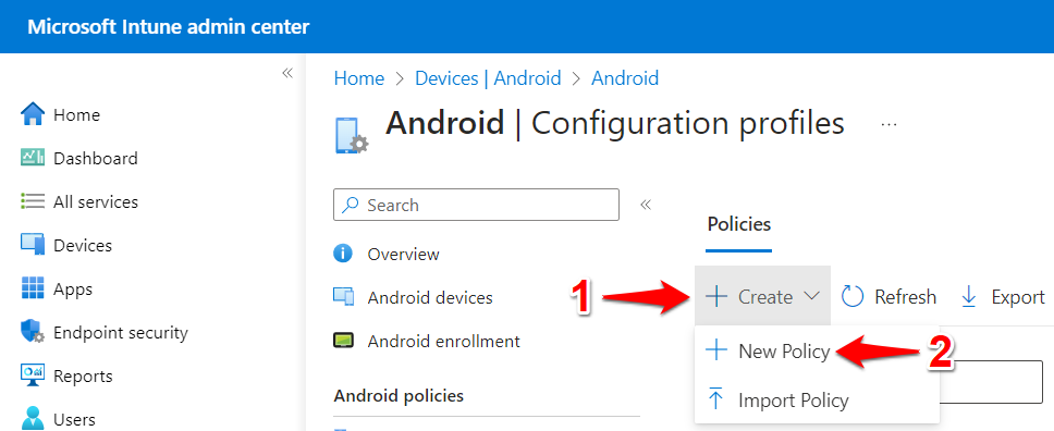 Android: Intune - Creating an Always-On VPN Profile