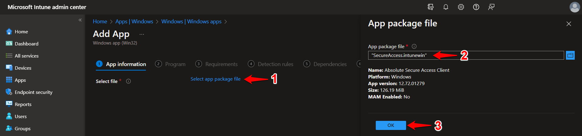 Windows: Intune - Configuring Absolute Secure Access for use with ...