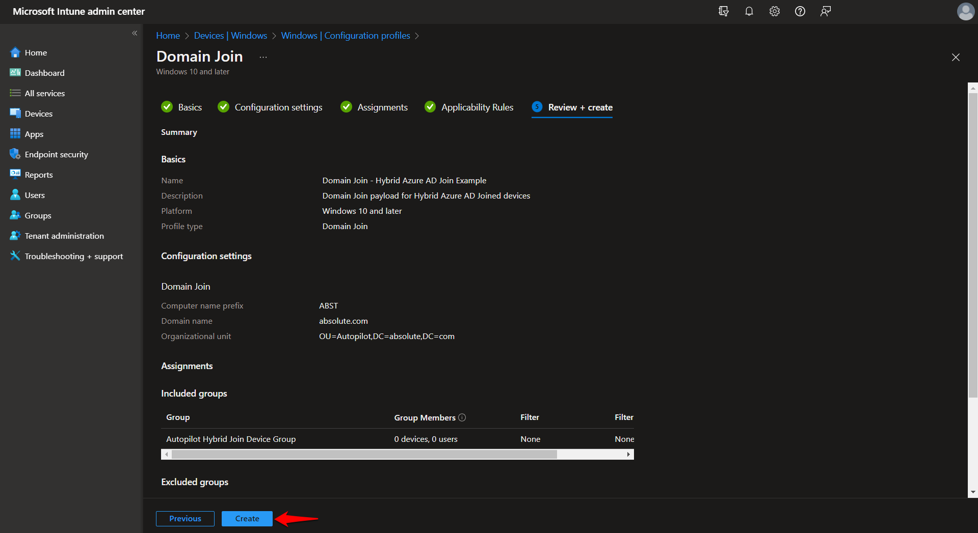 Windows Intune Configuring Absolute Secure Access For Use With Windows Autopilot User Driven
