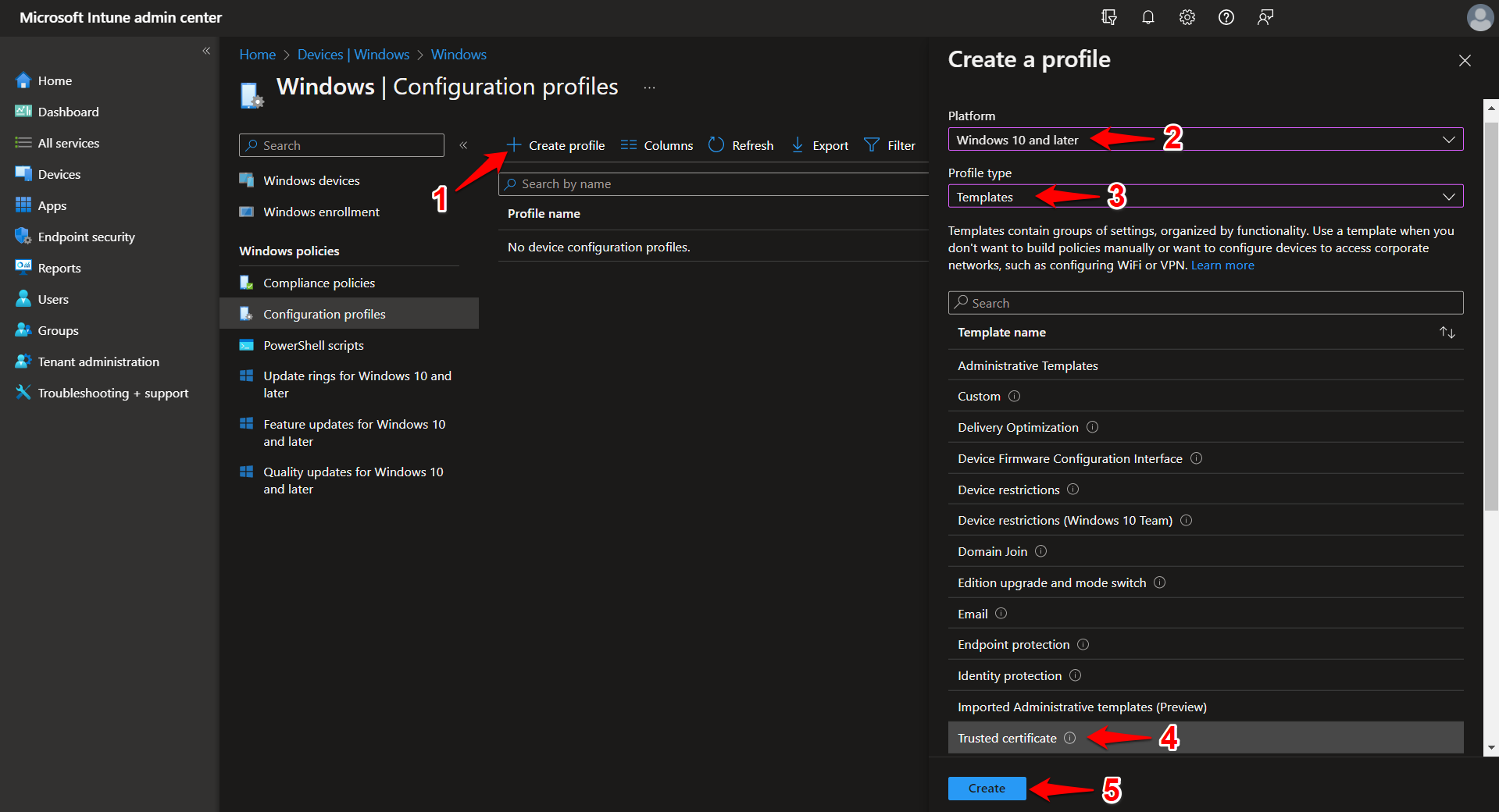 Windows Intune Configuring Absolute Secure Access For Use With