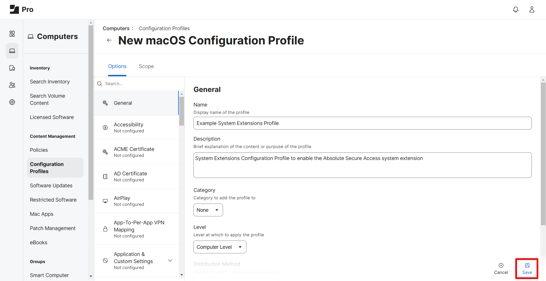 macOS: Jamf Pro - Configuring Supporting Profiles for the Secure Access ...