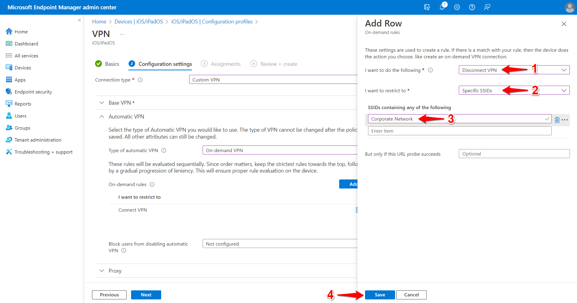 Iosipados Intune Creating An On Demand Vpn Profile With Certificate Authentication