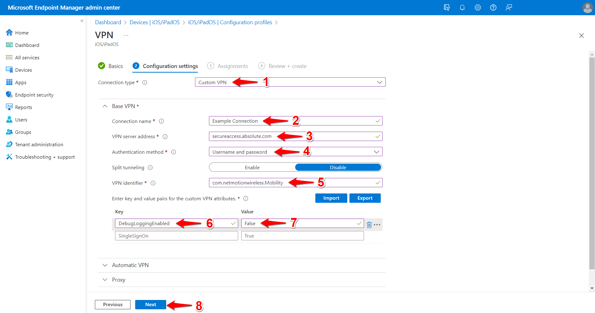 iOS/iPadOS: Intune - Creating a User Initiated VPN Profile with Azure ...